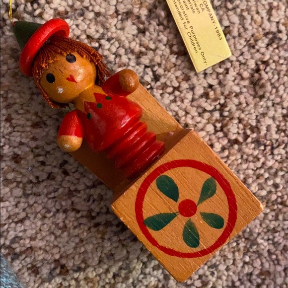 R Dakin | Holiday | Vintage Wooden Jack In The Box Ornament | Poshmark